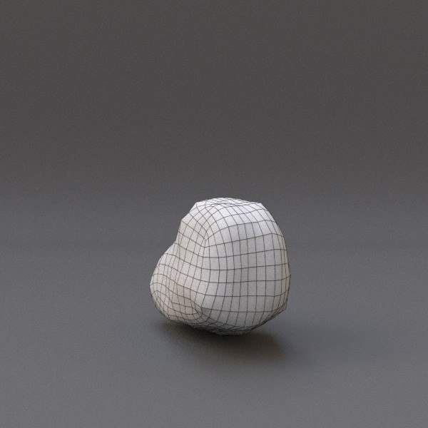 3d rock blender pbr model