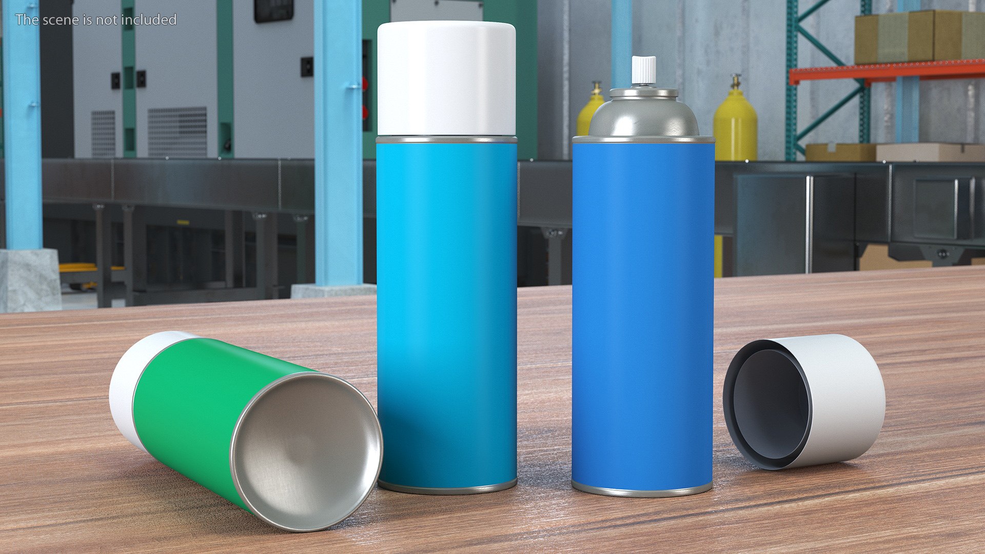 Recycling Aerosol Cans Cool Colors Set 3D Model - TurboSquid 2140590