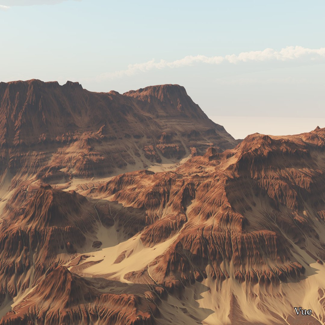 3d Obj Desert Mountain