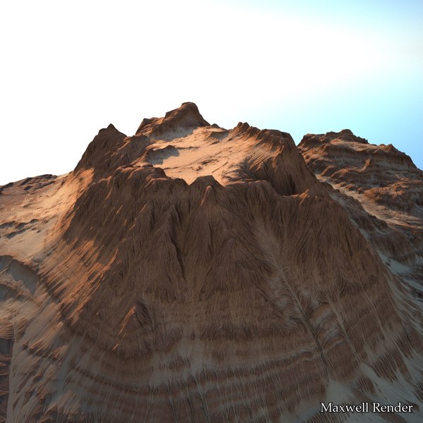 3d obj desert mountain
