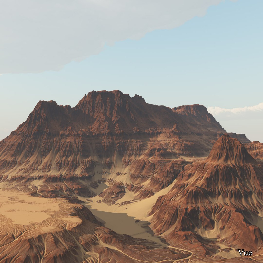 3d Obj Desert Mountain