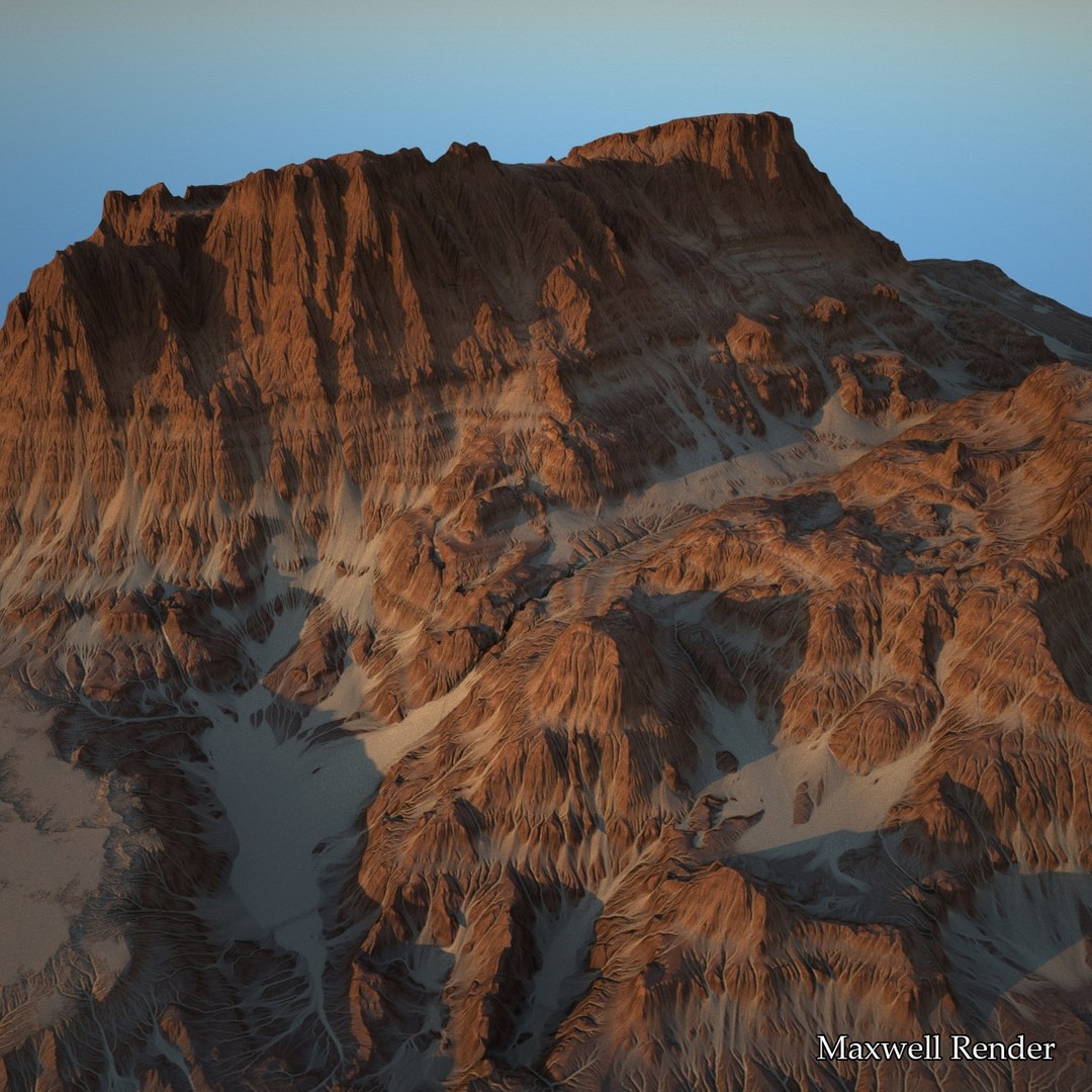 3d Obj Desert Mountain