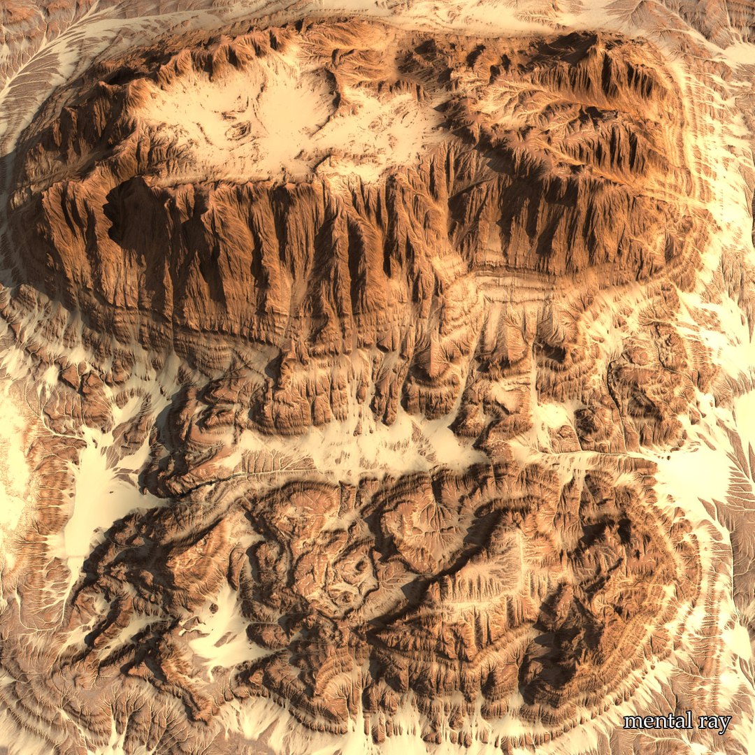 3d Obj Desert Mountain