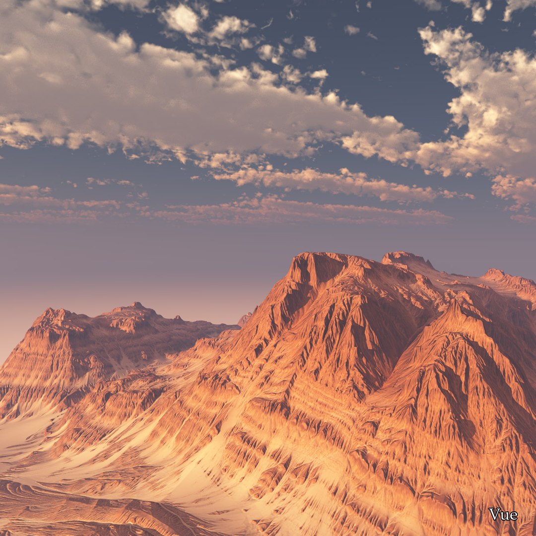 3d Obj Desert Mountain