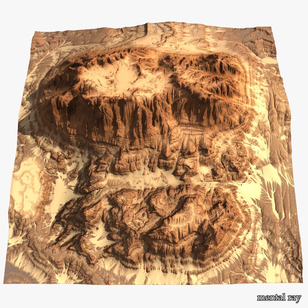 3d Obj Desert Mountain