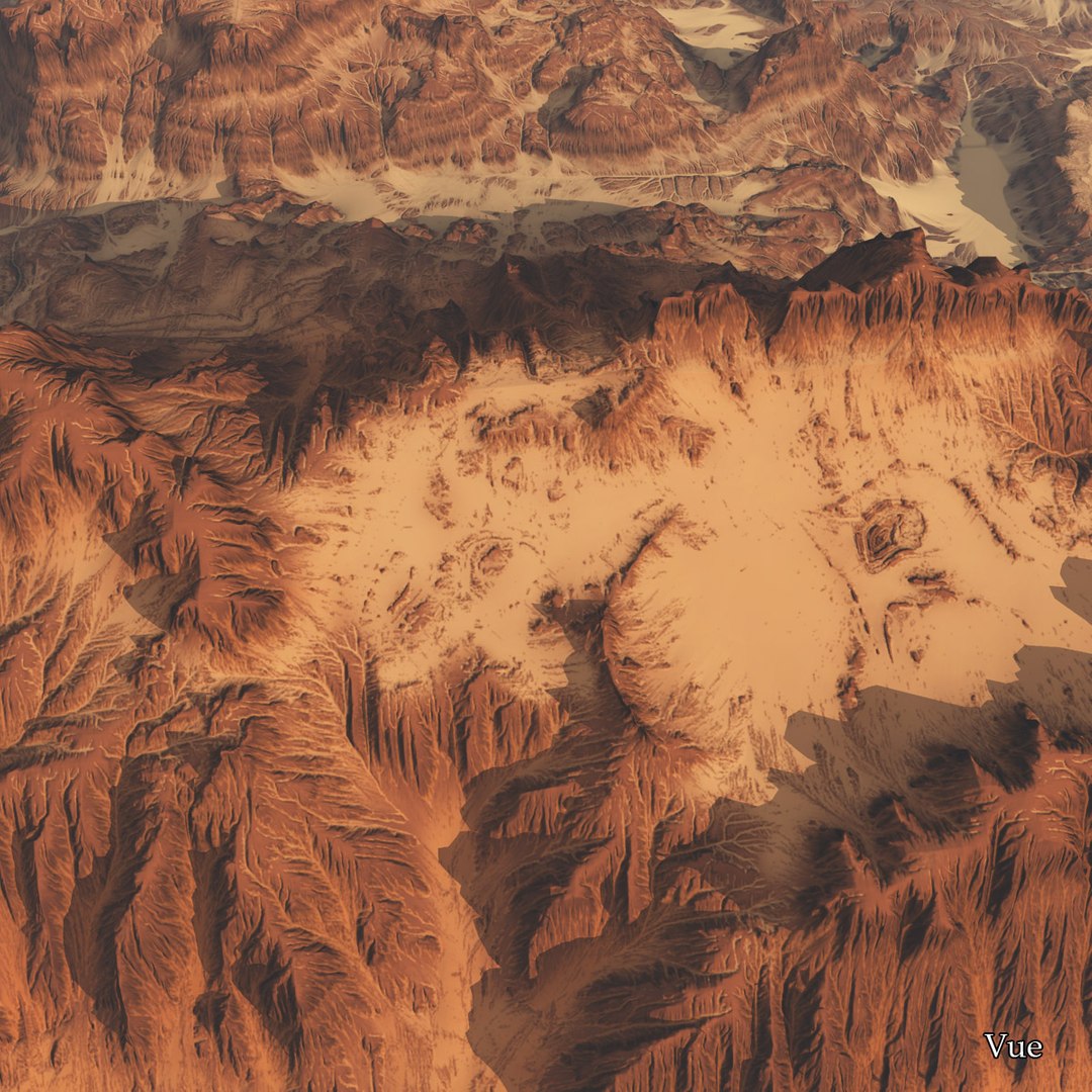 3d obj desert mountain