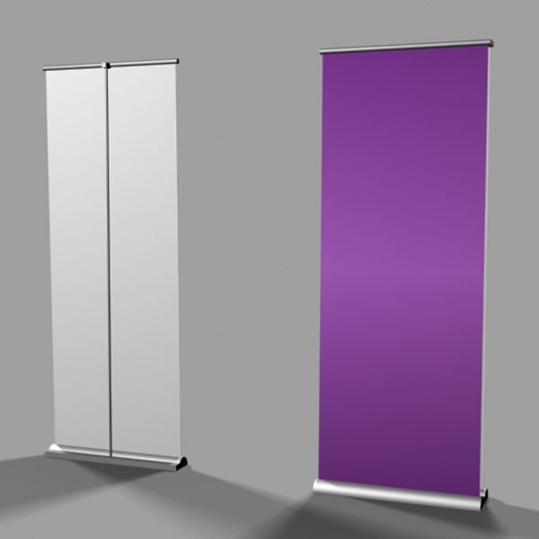 3d single banner stands