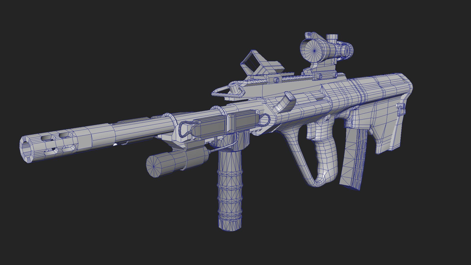 AUG Laser ACOG Vert Grip Model - TurboSquid 1784312