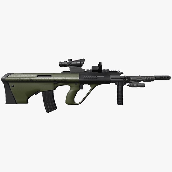 AUG Laser ACOG Vert Grip model - TurboSquid 1784312