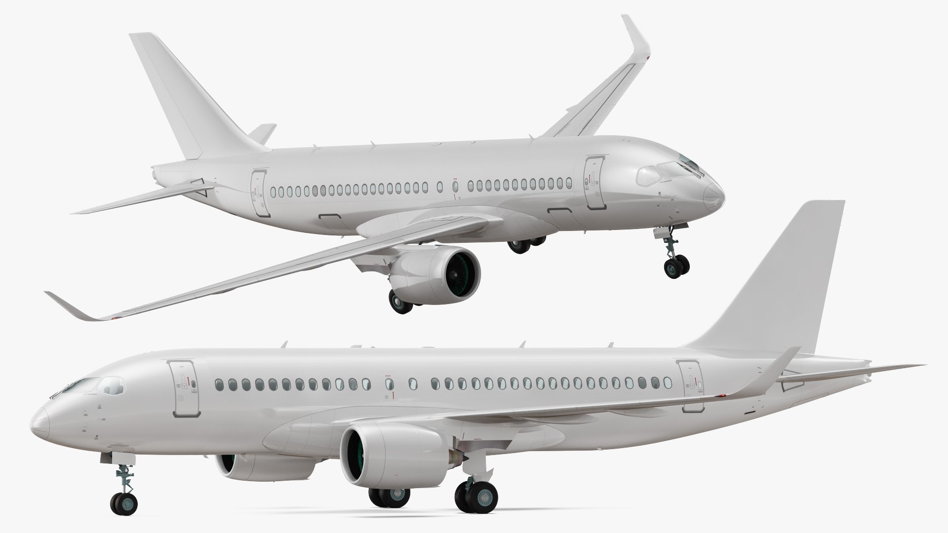 3D airbus a220 100 simple - TurboSquid 1605597