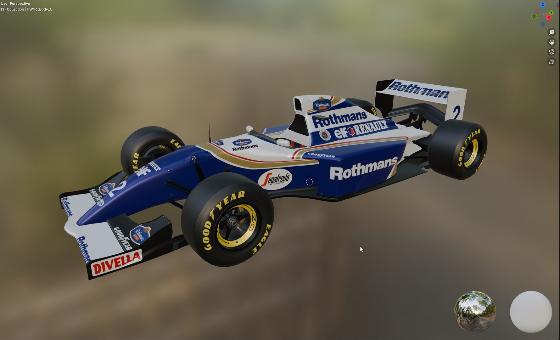 F1 Williams FW16 Senna Model - TurboSquid 2306753