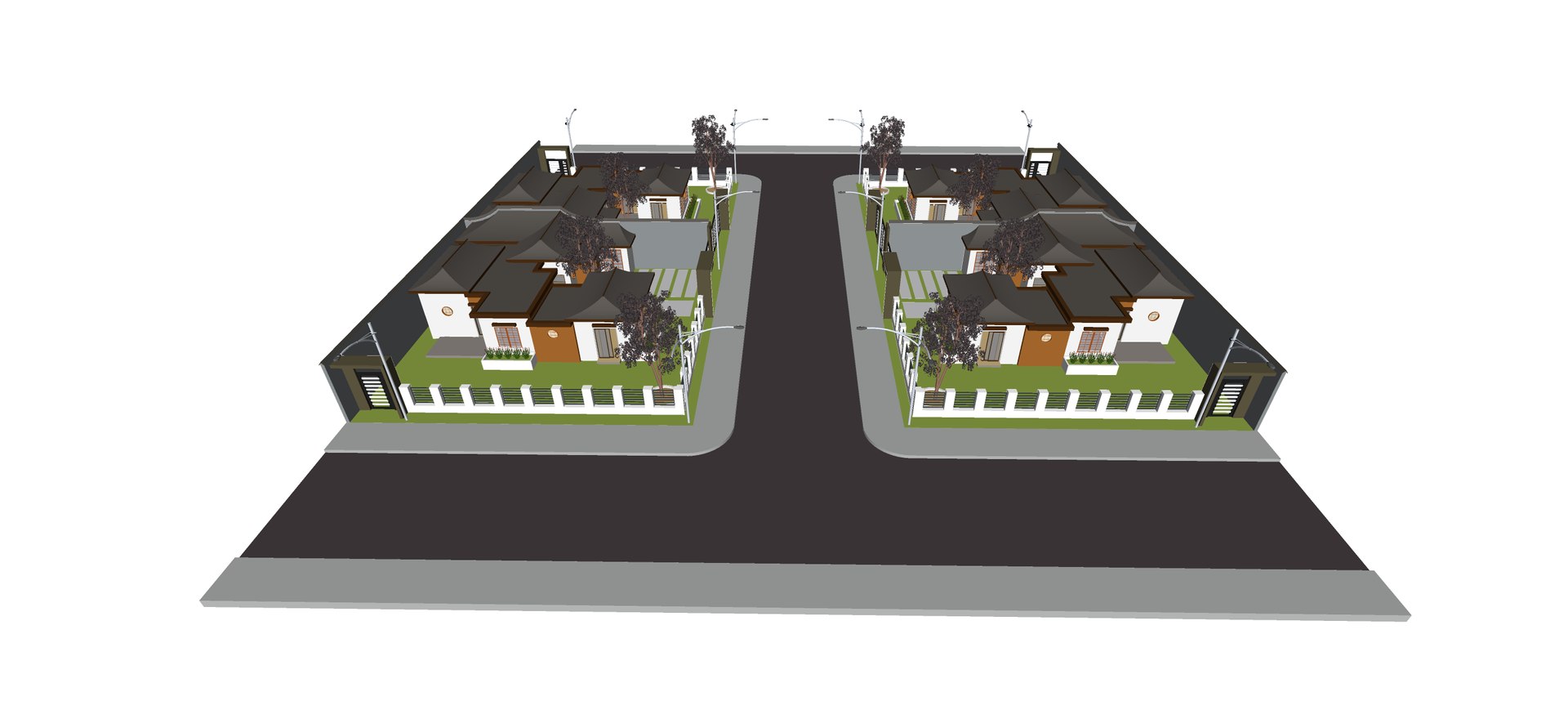 3D suburban asian architecture block - TurboSquid 2096742