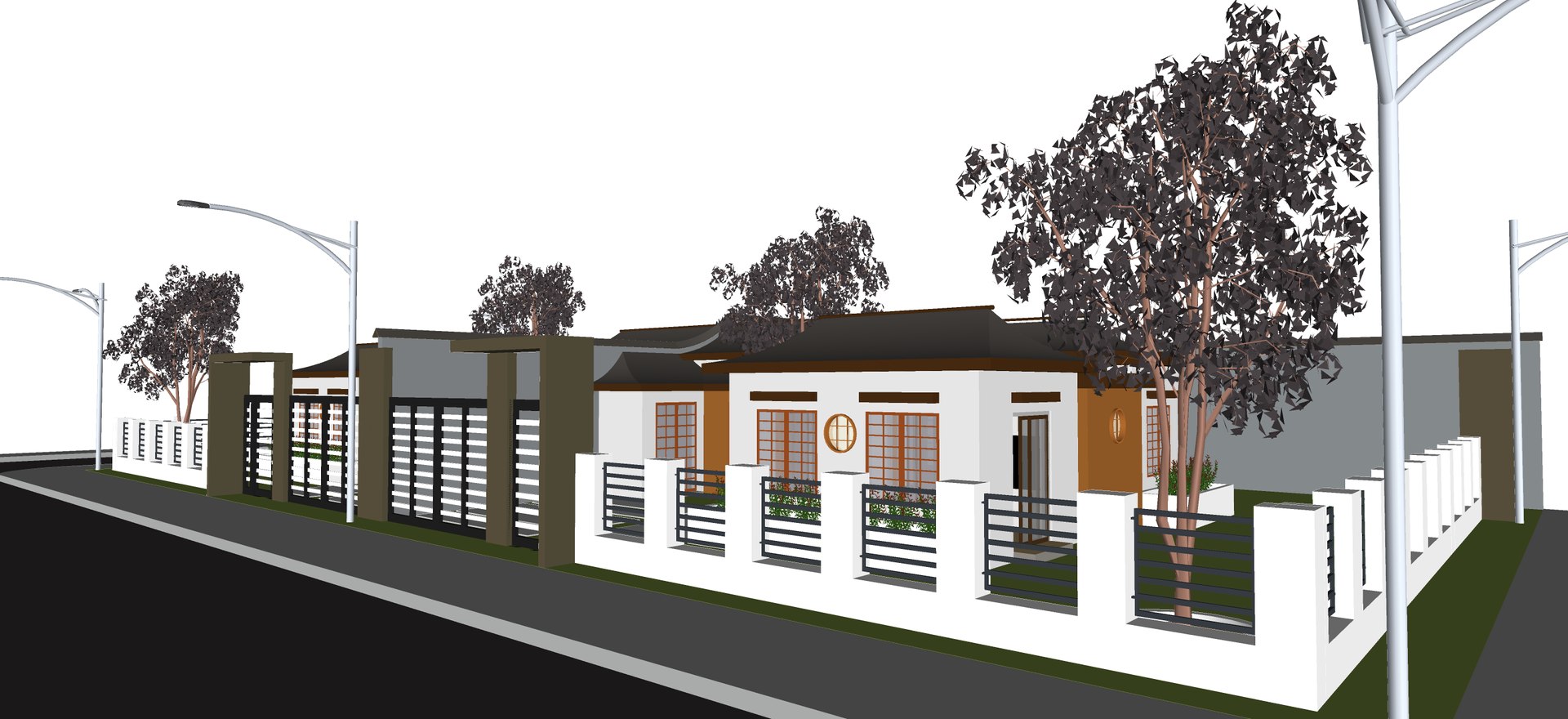 3D suburban asian architecture block - TurboSquid 2096742