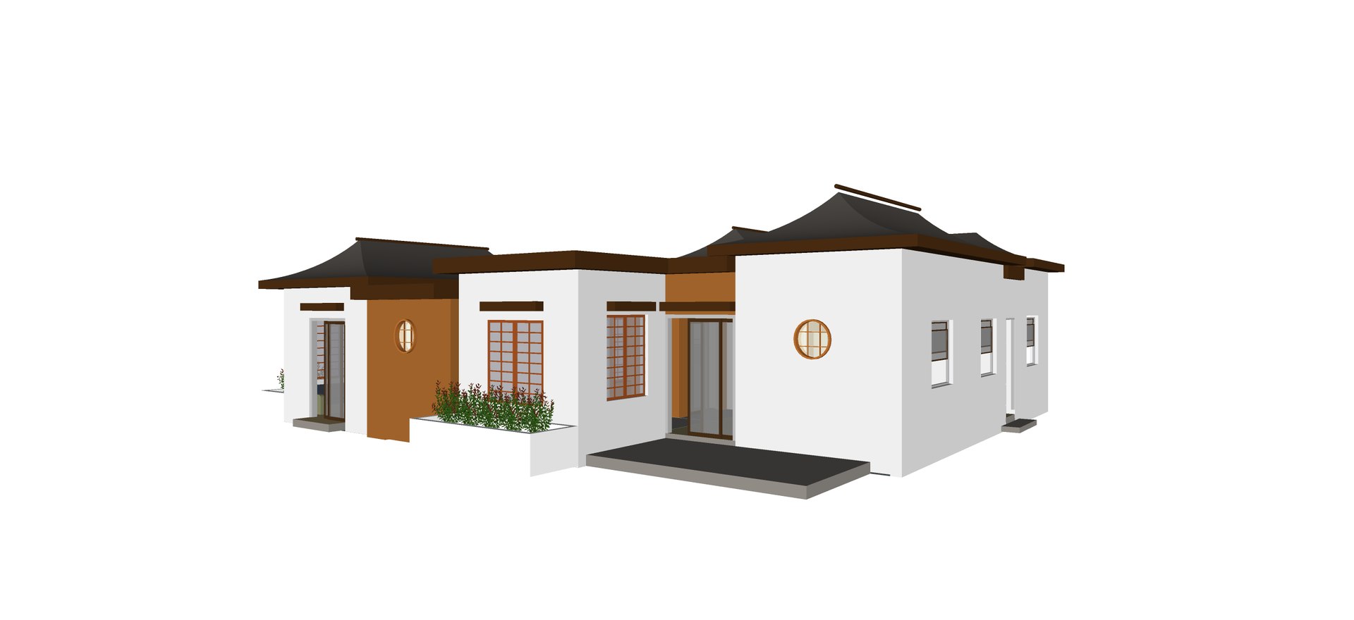 3D suburban asian architecture block - TurboSquid 2096742