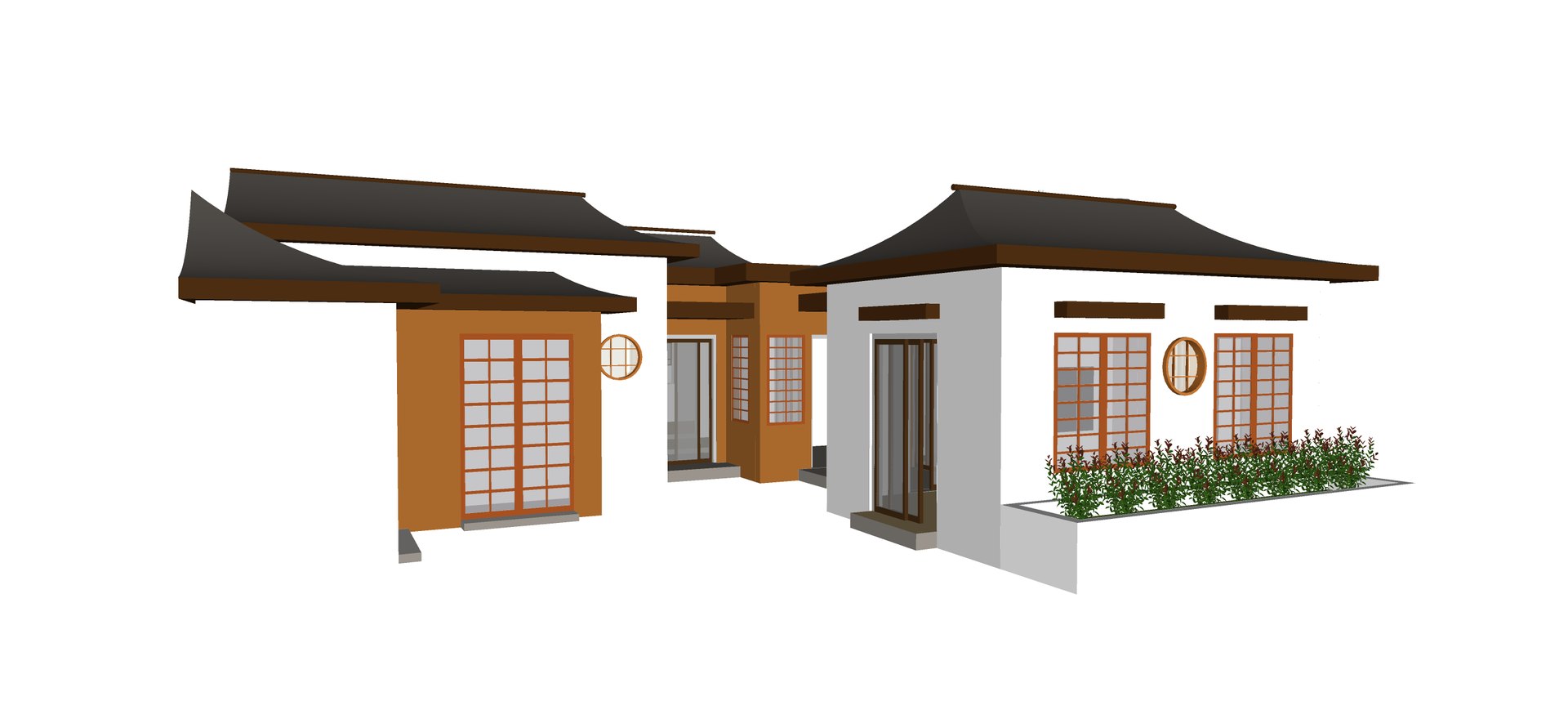 3D suburban asian architecture block - TurboSquid 2096742