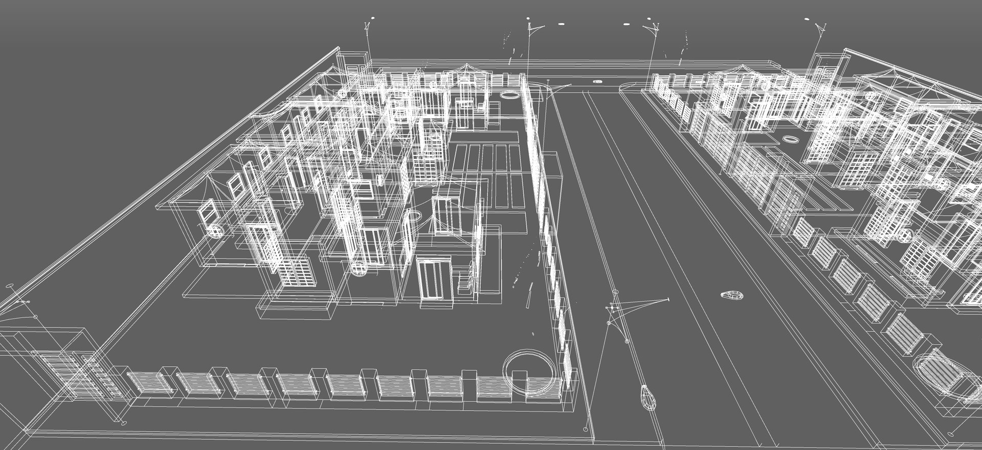 3D suburban asian architecture block - TurboSquid 2096742