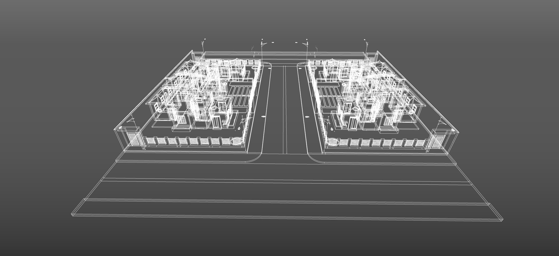 3D suburban asian architecture block - TurboSquid 2096742