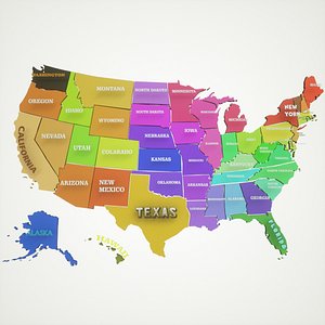 United States Map 3D Models for Download | TurboSquid
