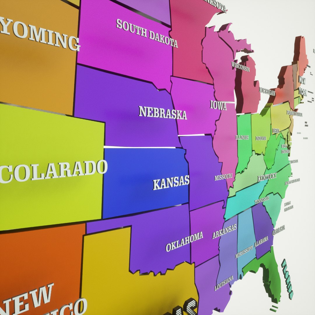 Maps United States America 3D - TurboSquid 1414790