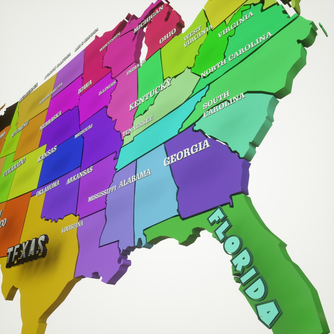 Maps United States America 3D - TurboSquid 1414790