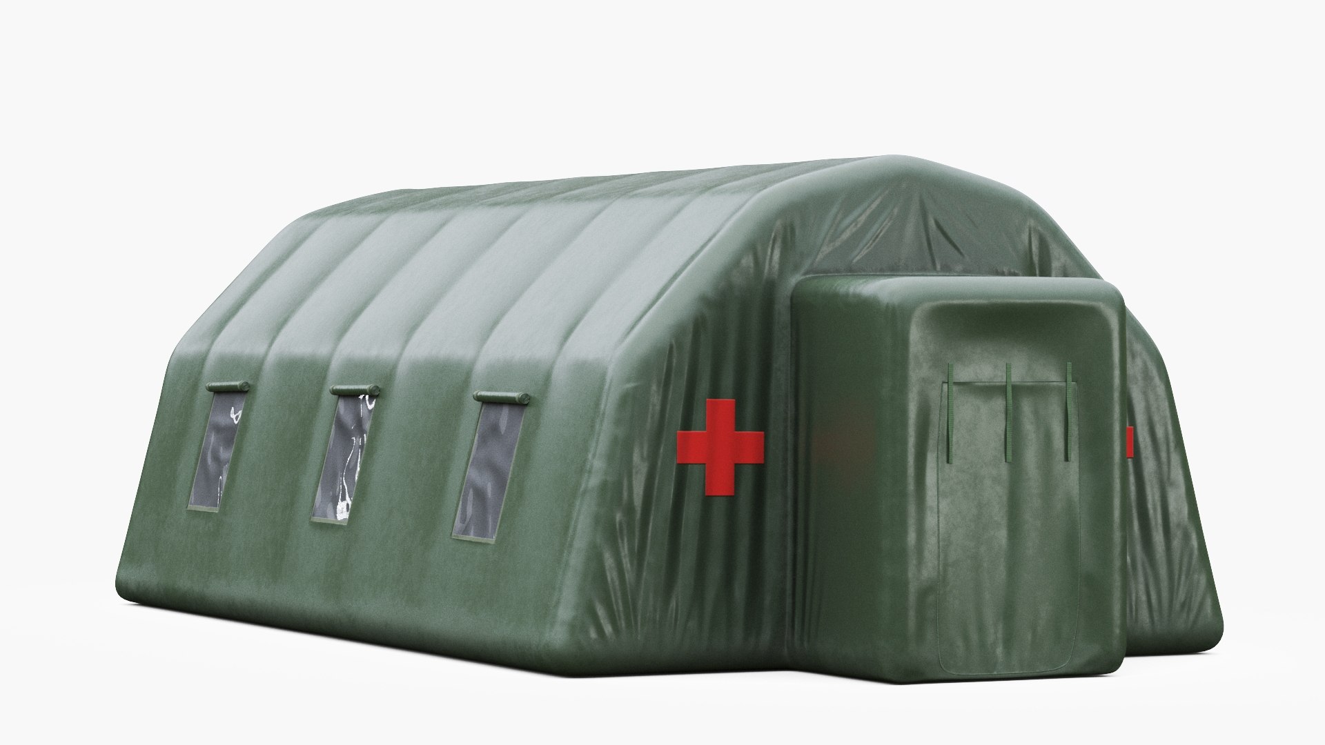 3D Model Inflatable Military Tent Closed Doors - TurboSquid 2249561