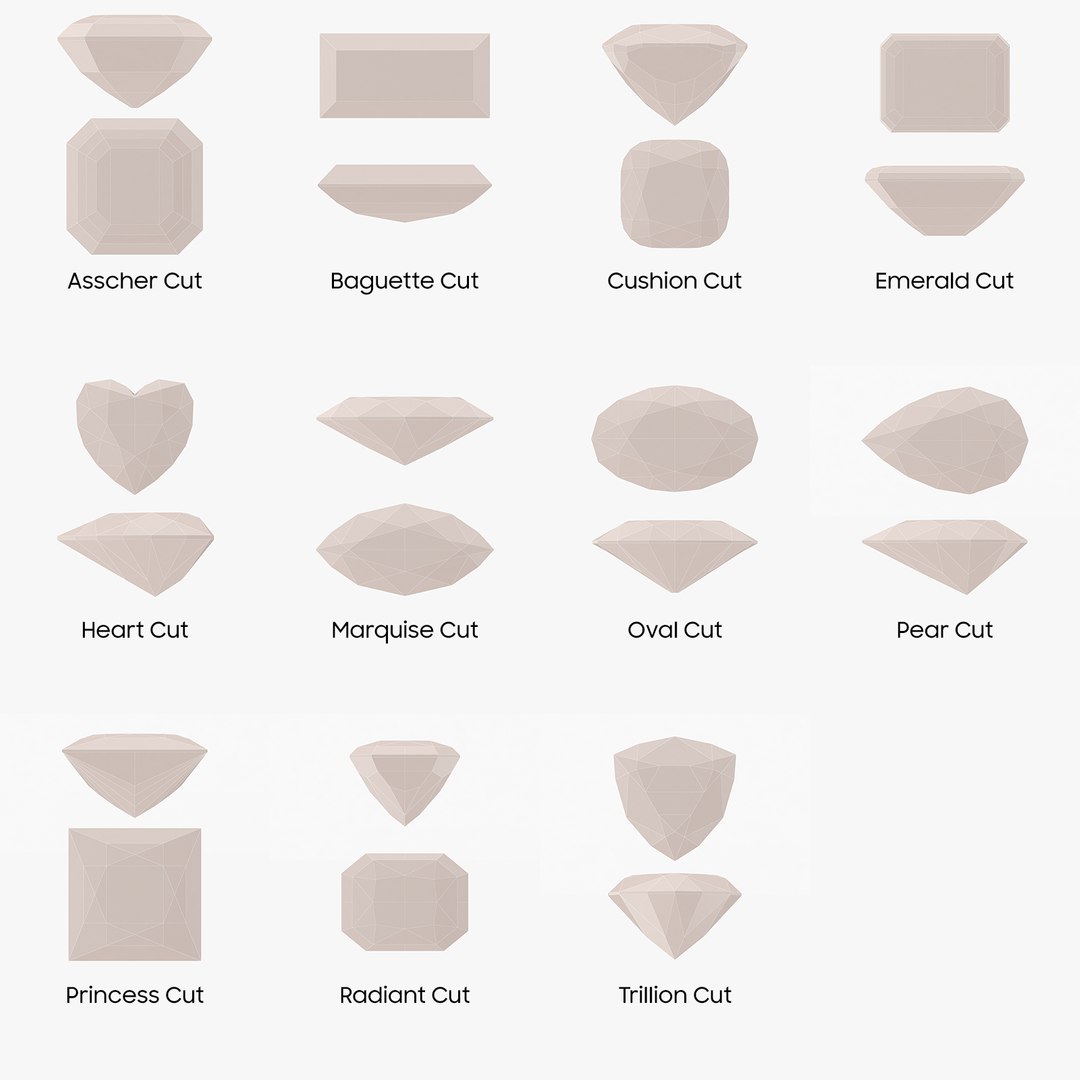 11 Diamond Cuts Collection 3D Model - TurboSquid 1717997