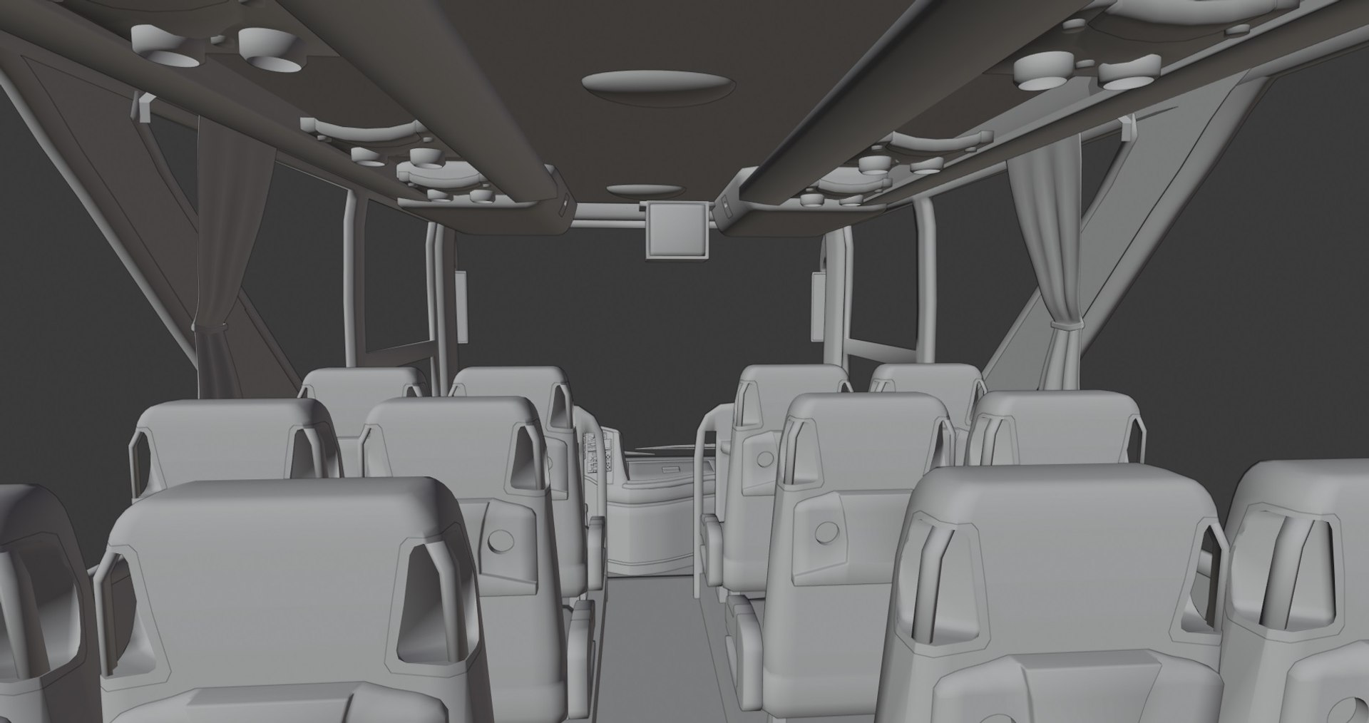 3D Mercedes Benz Tourismo Bus Interior - TurboSquid 1607678