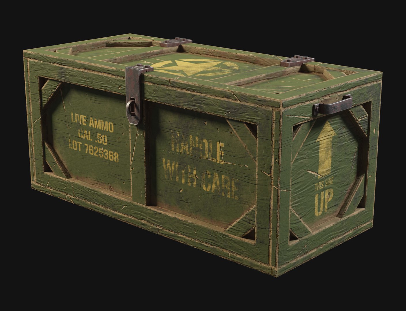 3D Military Wooden Box Model - TurboSquid 2300852