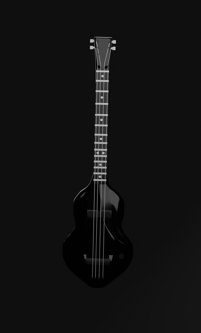 3D Model BLACK LVS BASS GUITAR FBX MODEL - TurboSquid 1900459