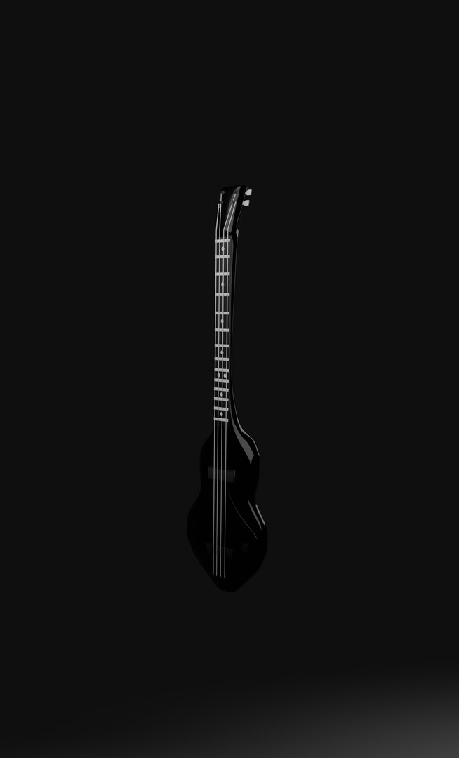 3D Model BLACK LVS BASS GUITAR FBX MODEL - TurboSquid 1900459