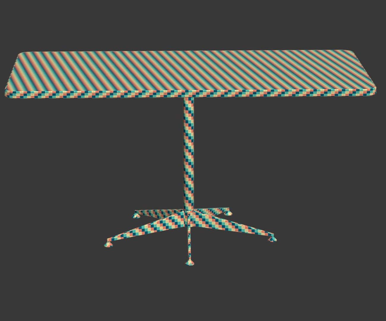 Grace Restaurant Rectangle Table 3D - TurboSquid 1878427