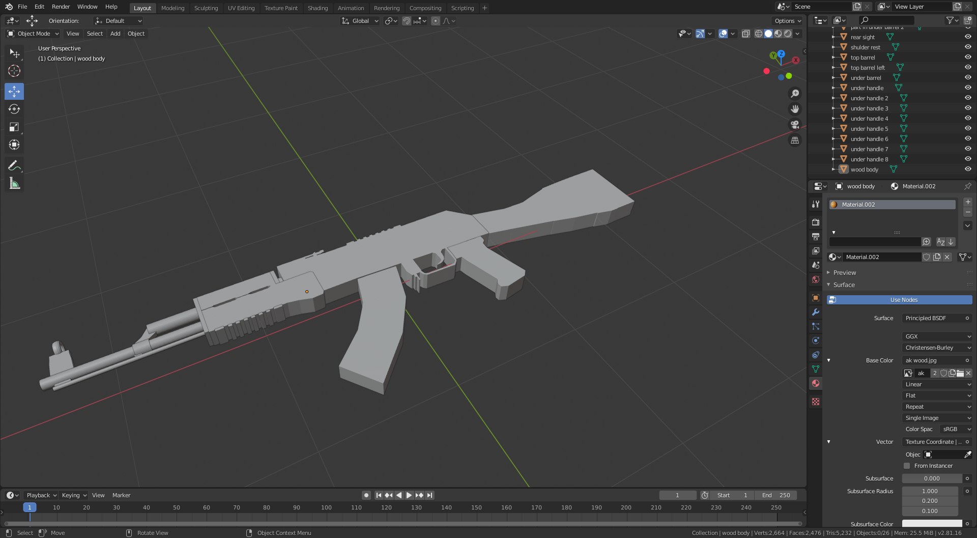 3D Ak 47 - TurboSquid 1566238