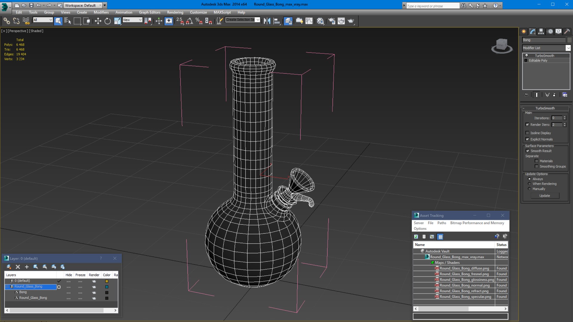 Round Glass Bong 3D model - TurboSquid 1997950