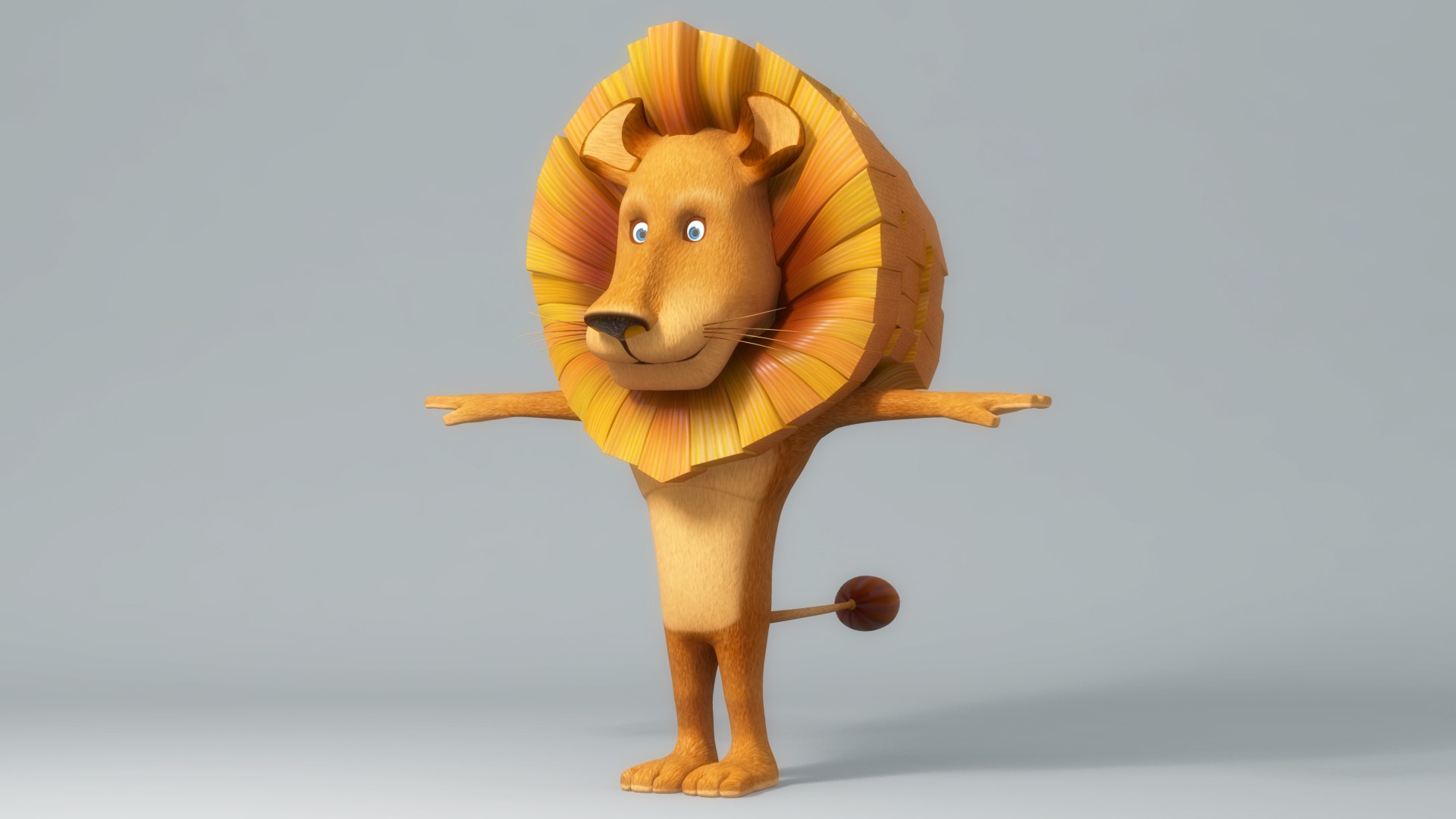 3d Cartoon Lion Rigged Model