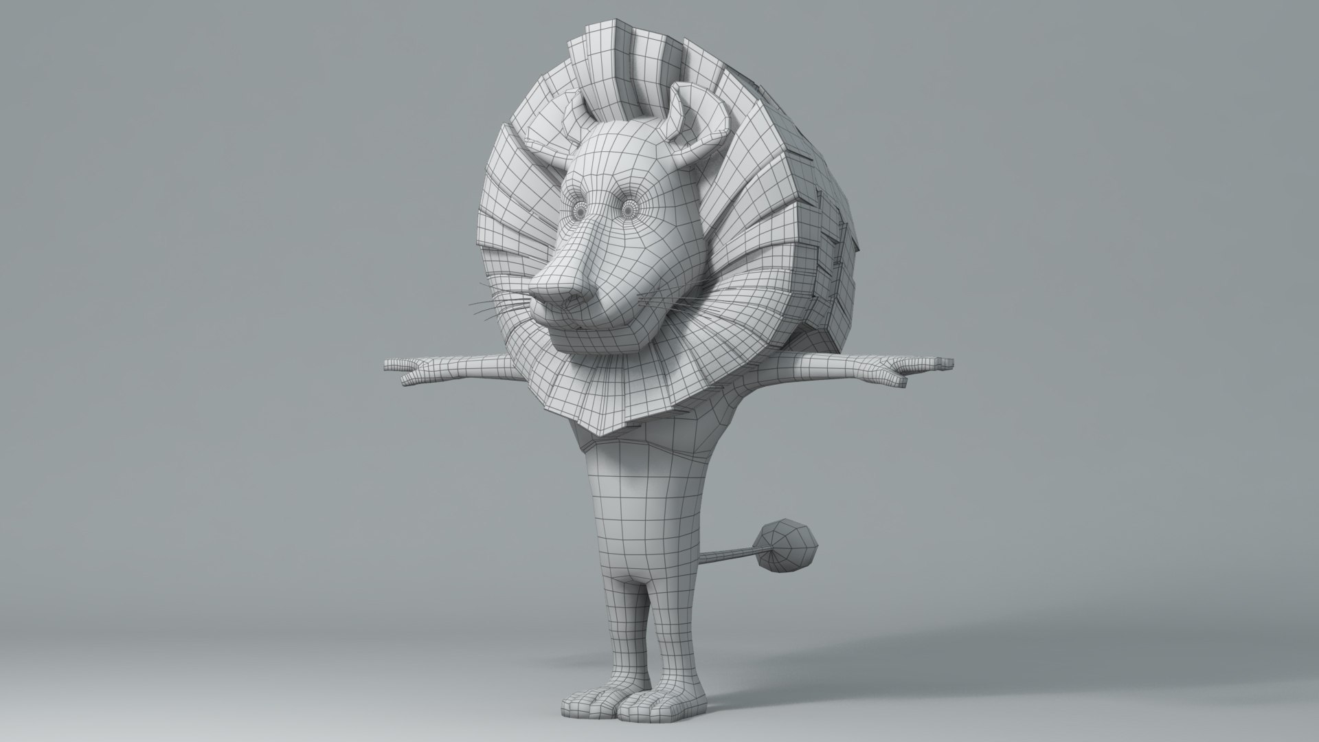 3d Cartoon Lion Rigged Model