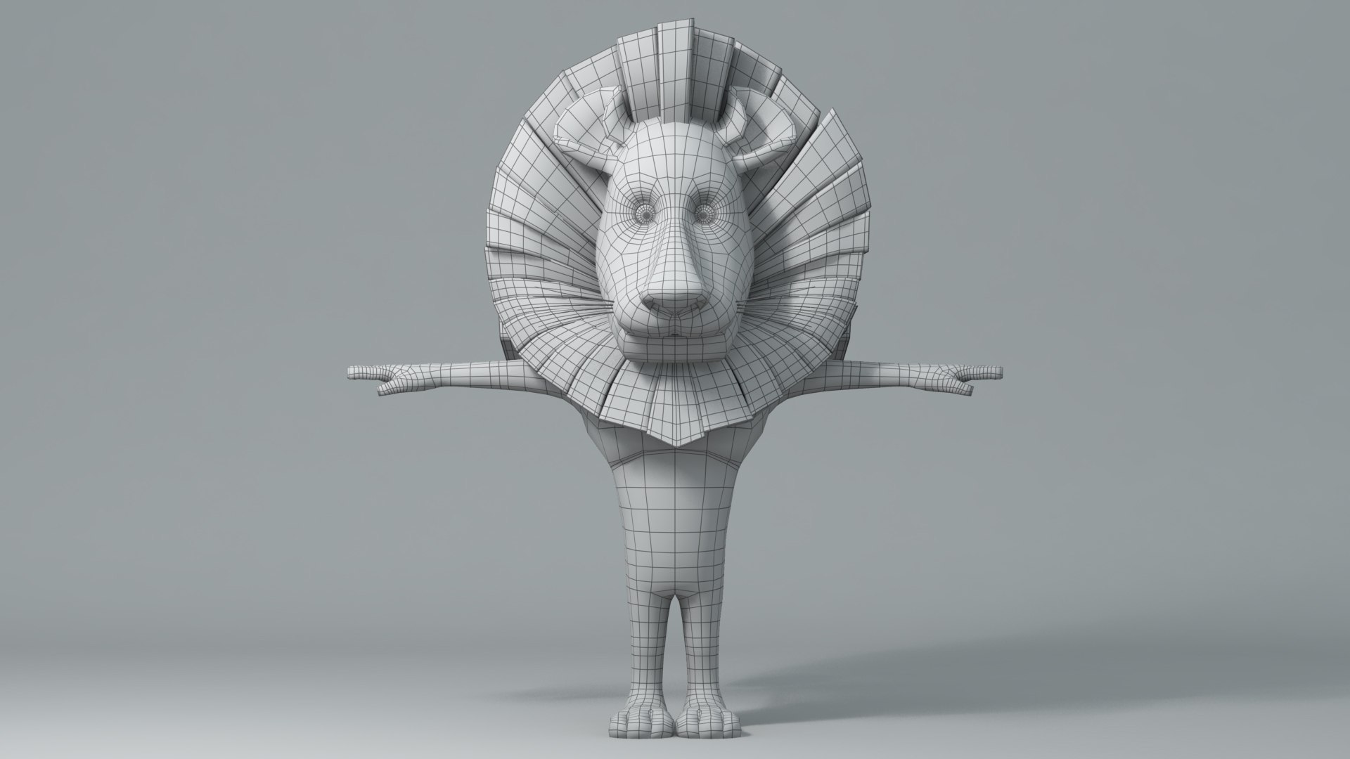 3d Cartoon Lion Rigged Model