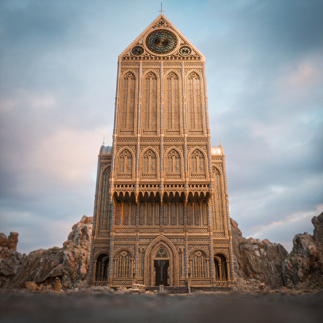 GOTHIC MODULAR BUILDING 7 3D - TurboSquid 2315103