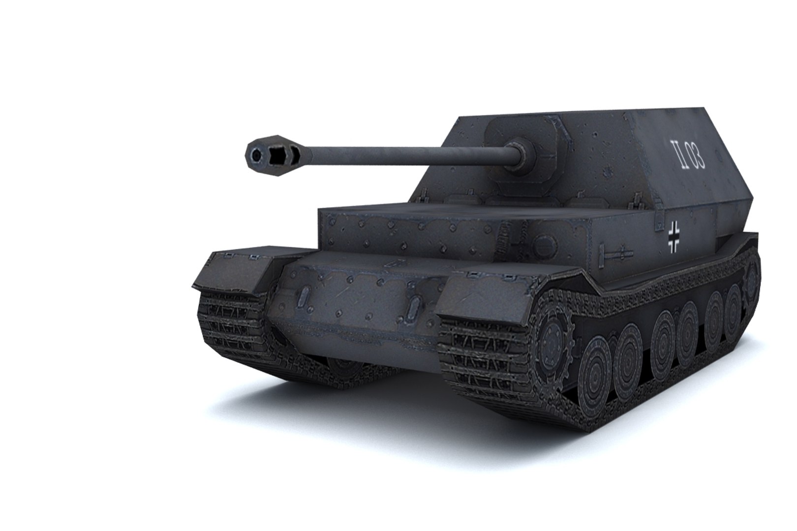3d Model Ww Ii German Tank