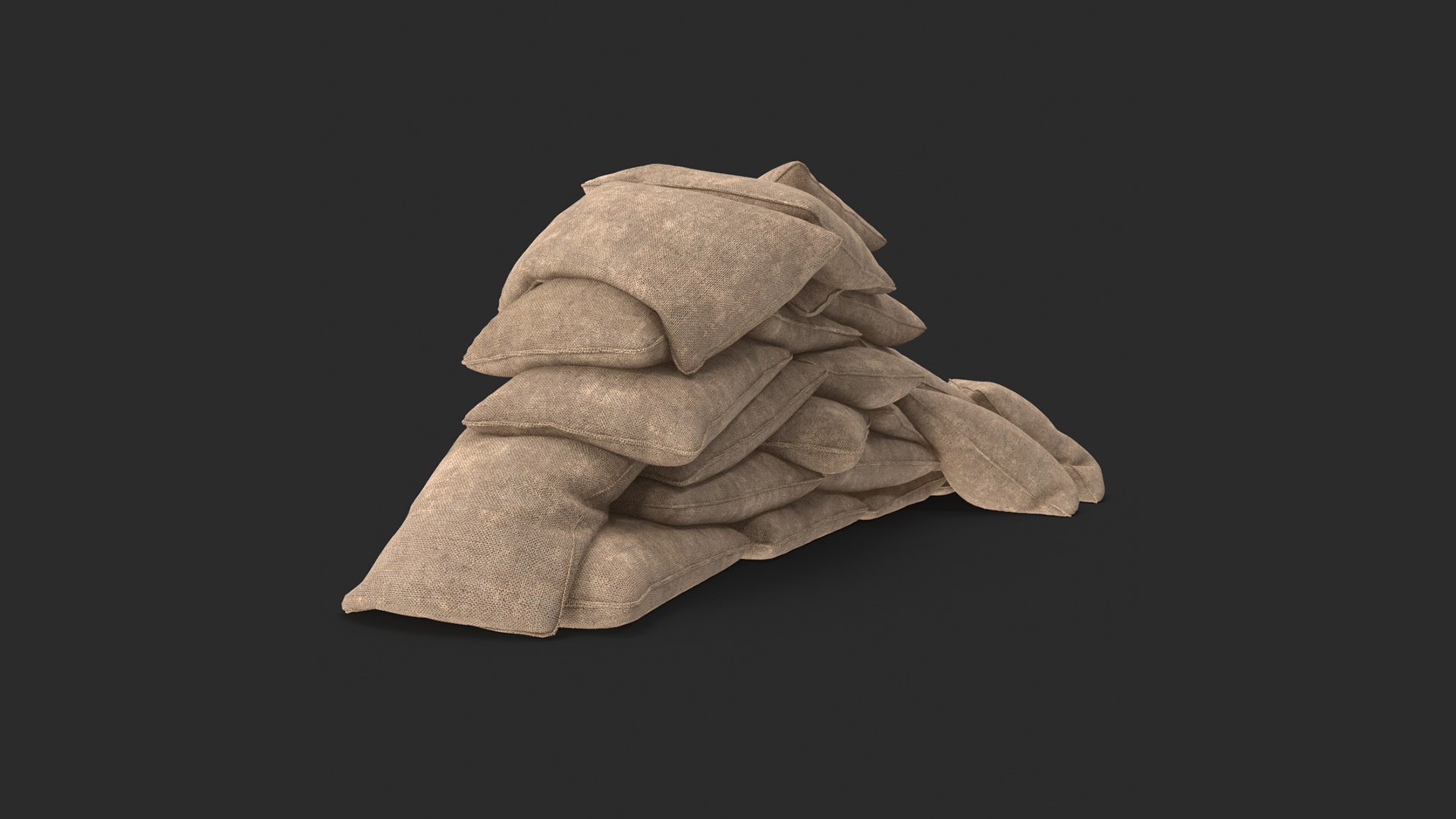 3D Model Sandbag Barricade - TurboSquid 2142374