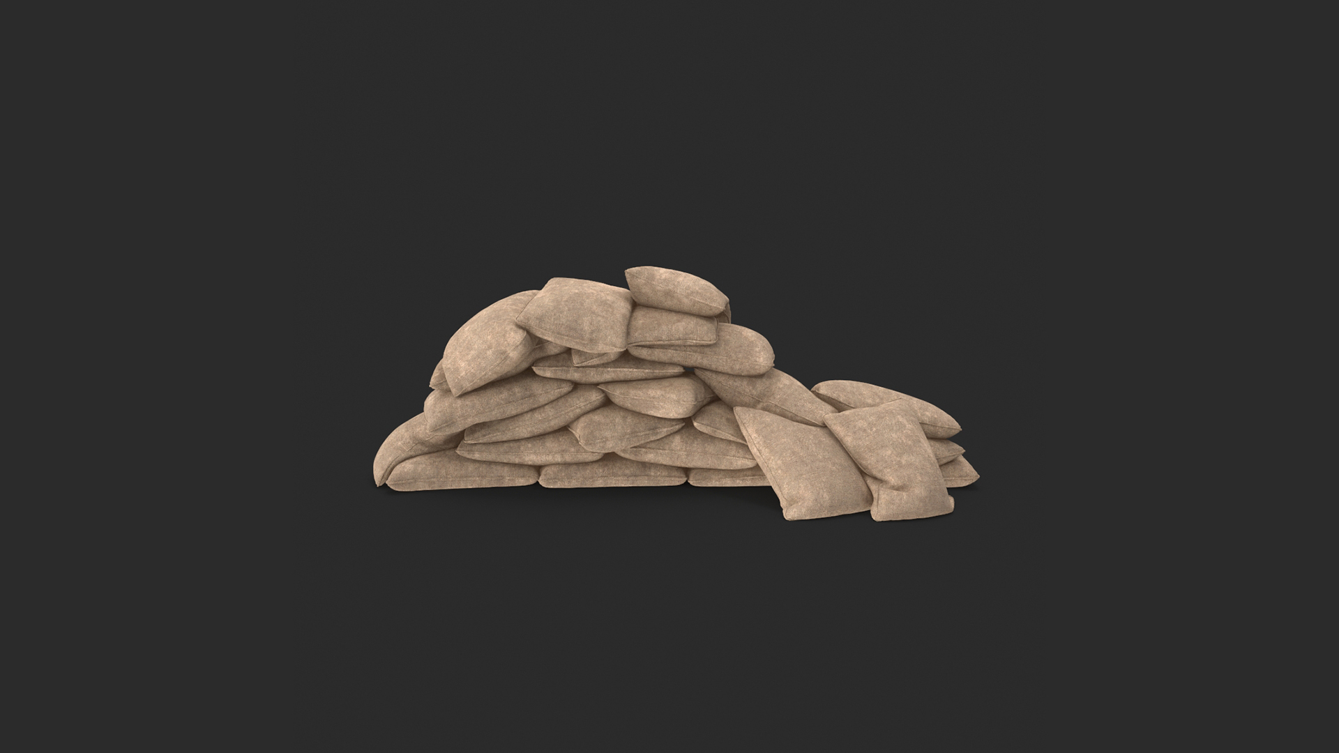 3D Model Sandbag Barricade - TurboSquid 2142374