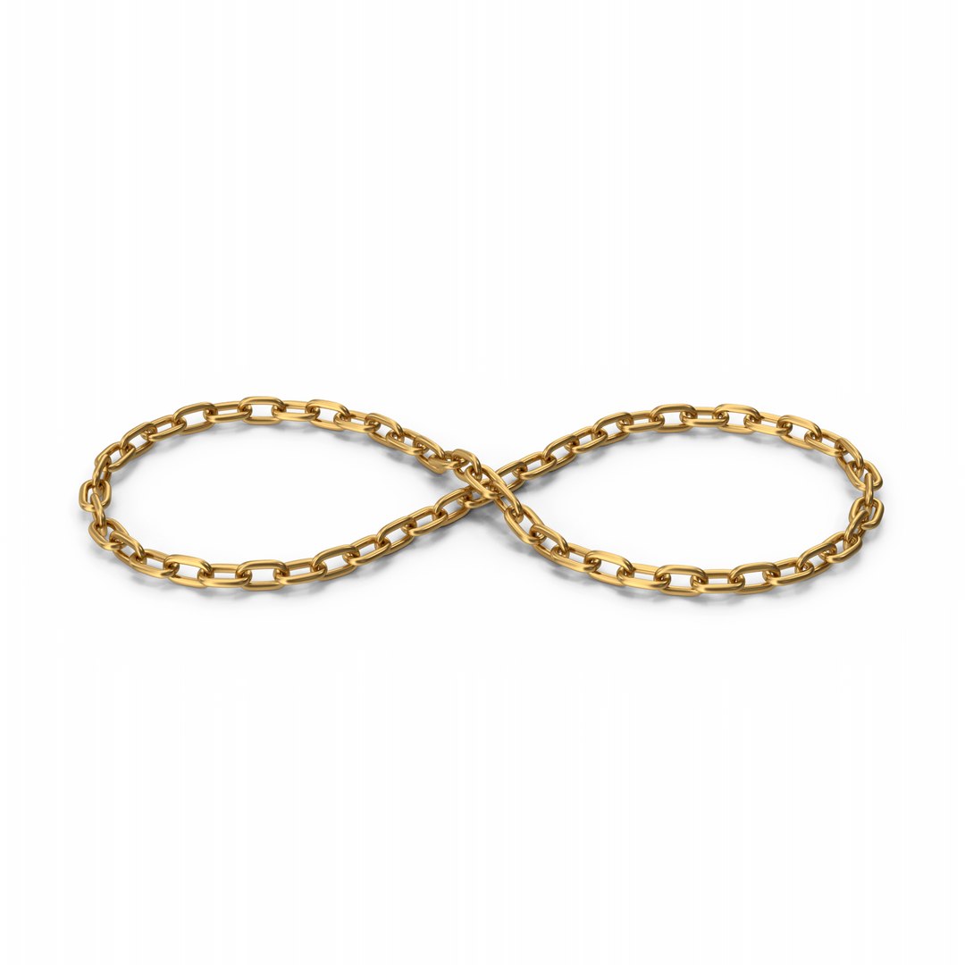 Gold Infinity Chain 3D Model - TurboSquid 2226709