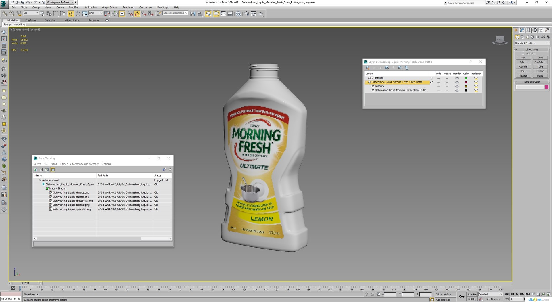 3D Dishwashing Liquid Morning Fresh Open Bottle - TurboSquid 1942330
