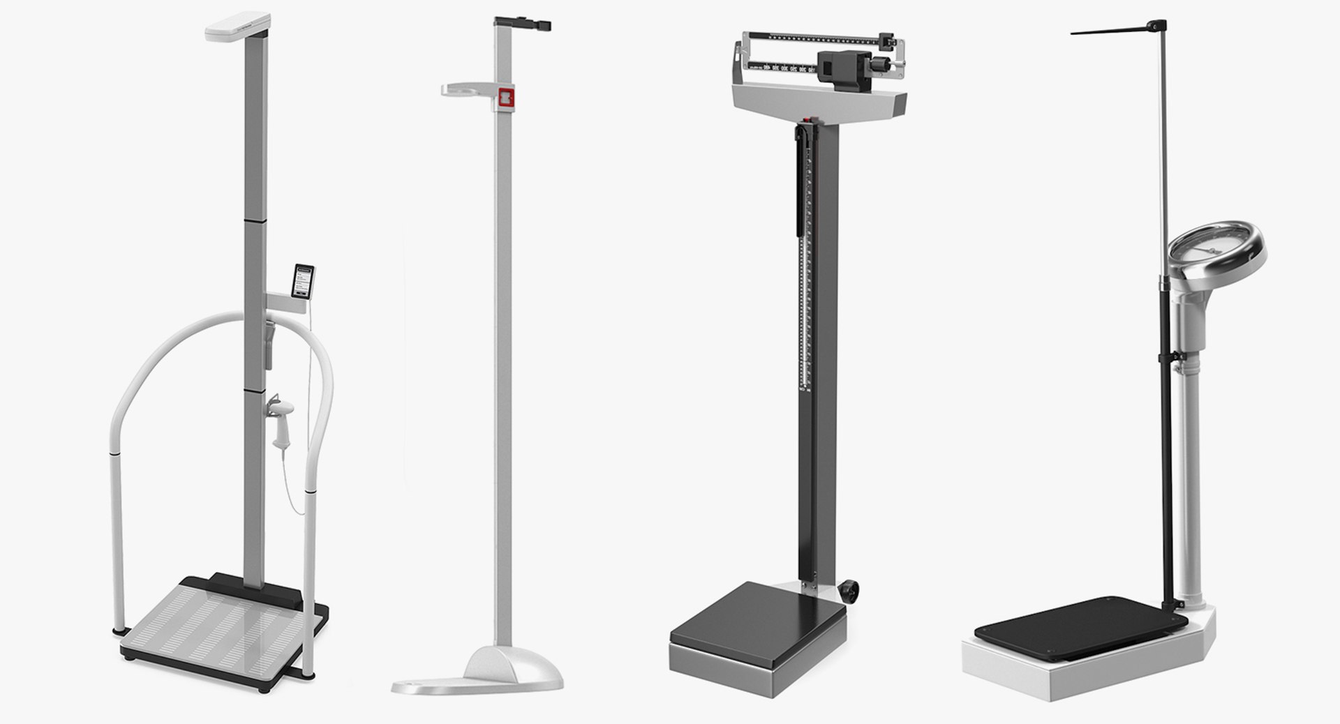 3D Height Measuring Rods with Physician Scales Collection 2 model ...