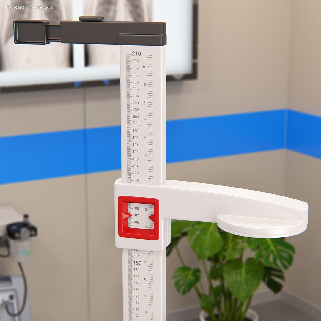3D Height Measuring Rods with Physician Scales Collection 2 model ...