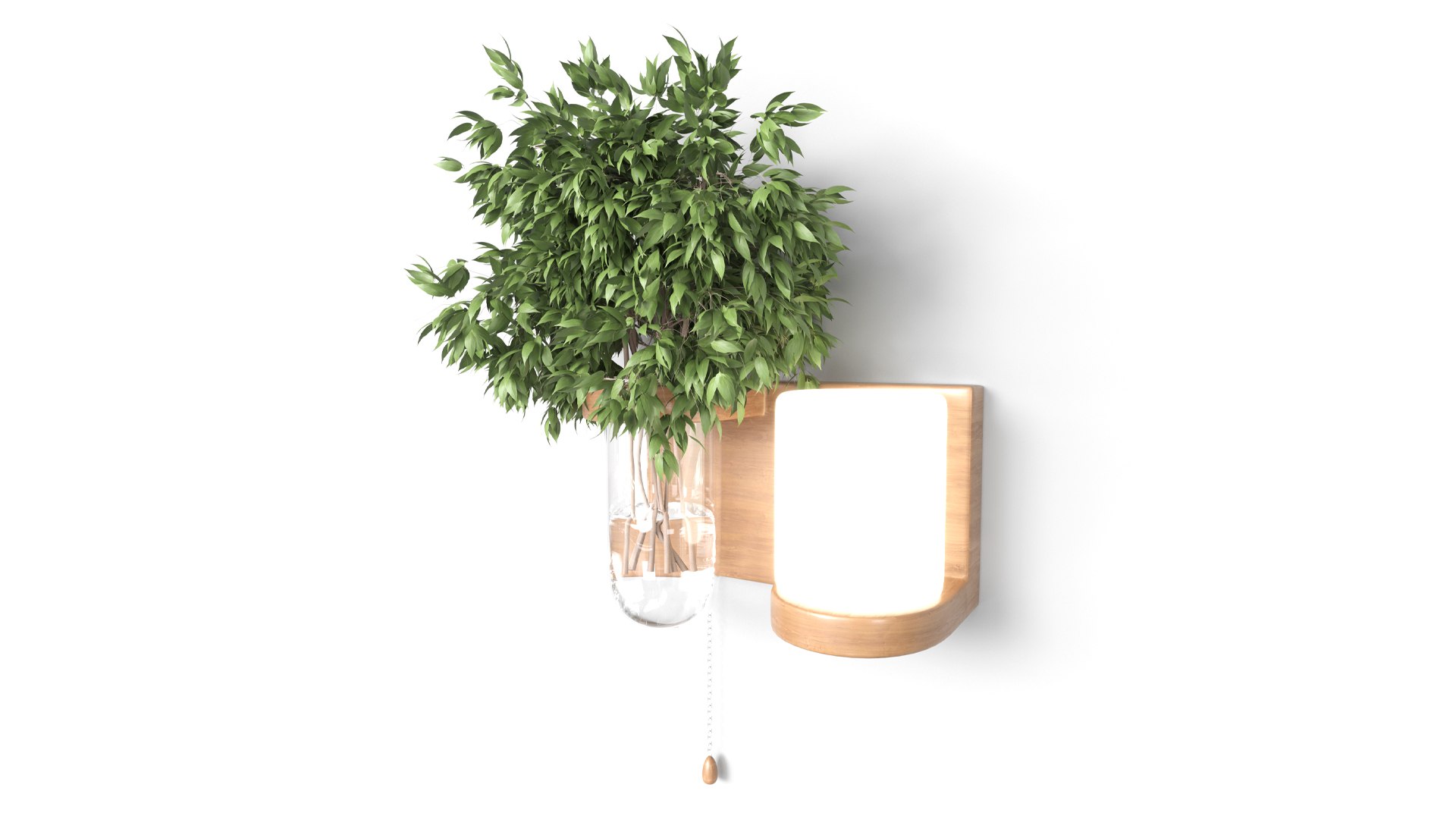 3D Isla Wall Mounted Lamp Glass Vase - TurboSquid 2293686