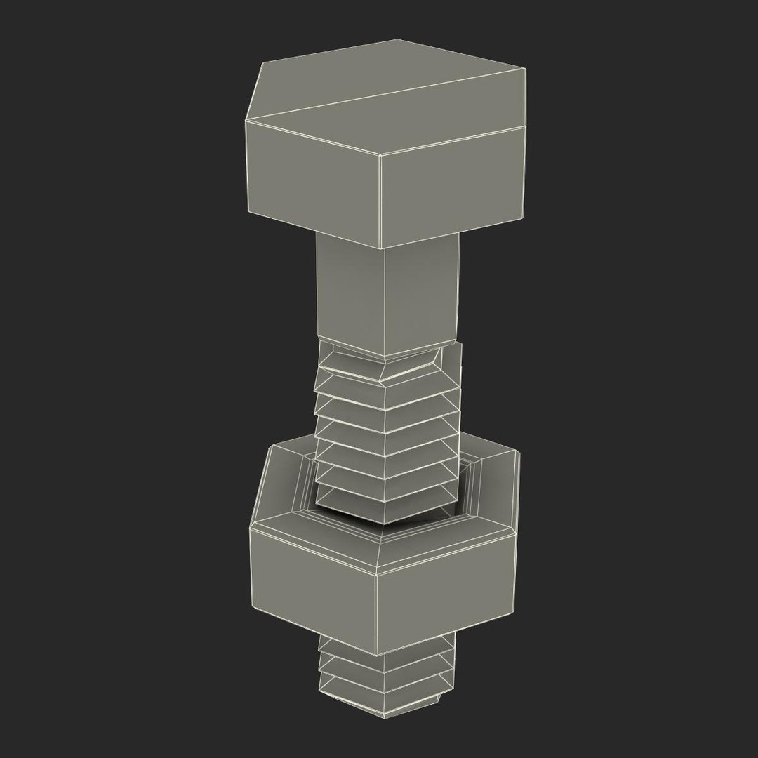 3d Bolt Modelled Model
