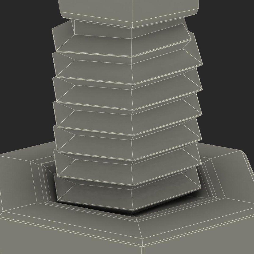 3d Bolt Modelled Model