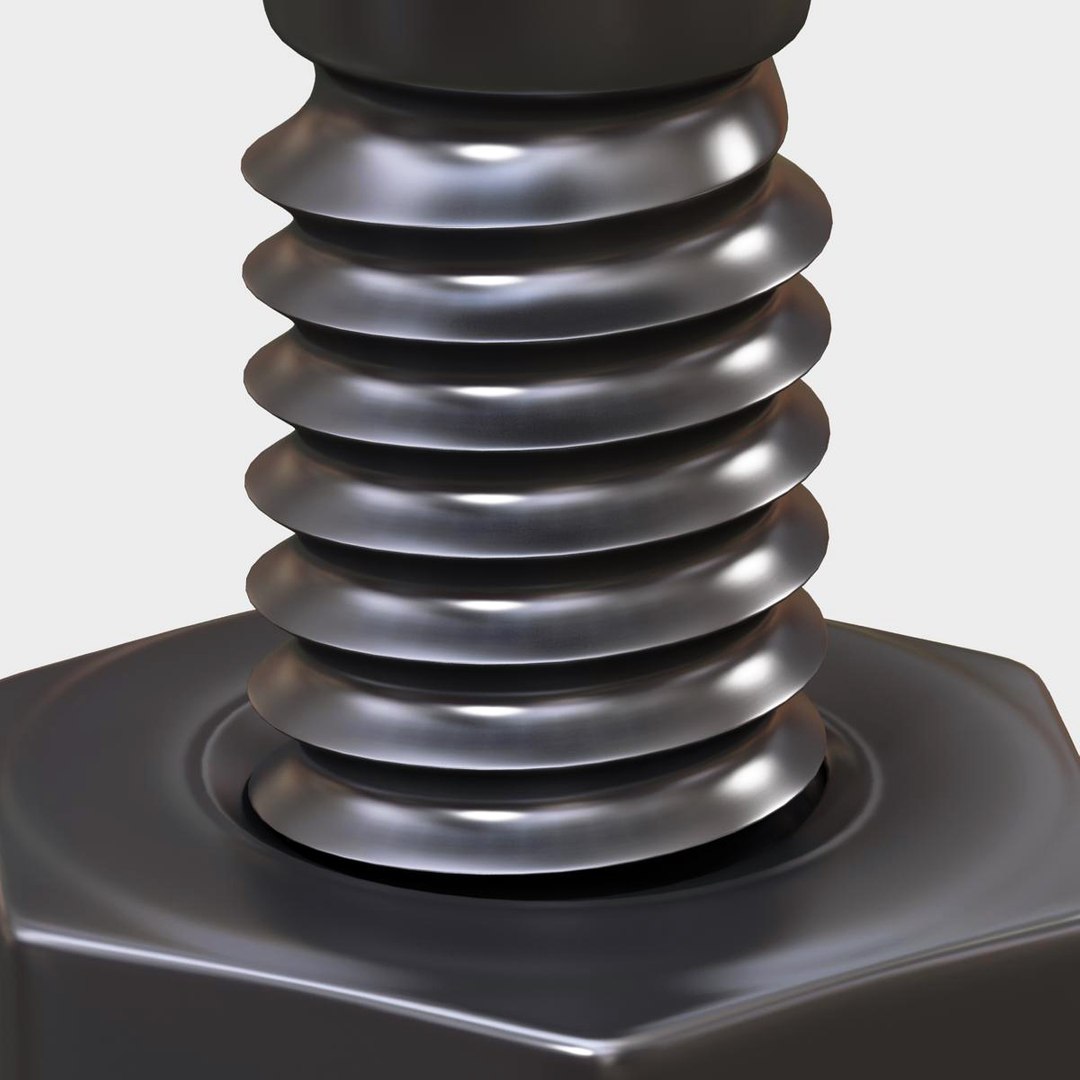 3d Bolt Modelled Model