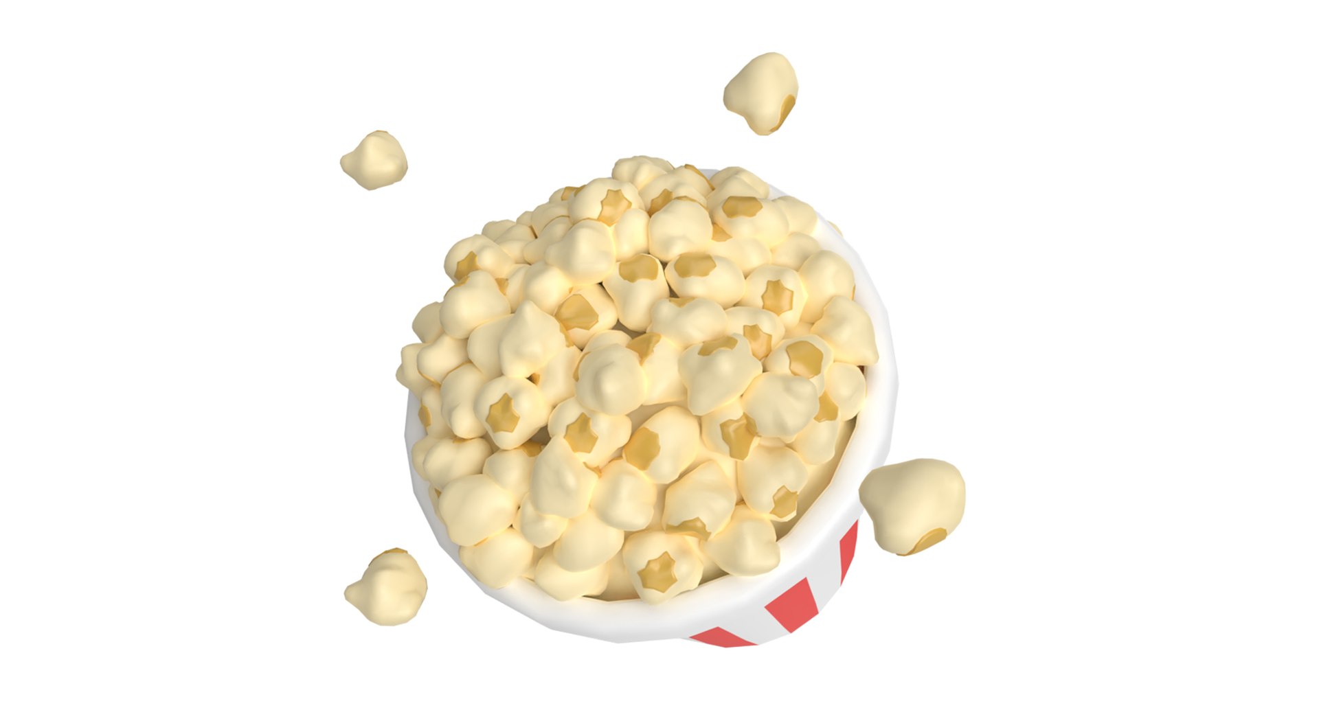 3D Cartoon Popcorn - TurboSquid 1960756