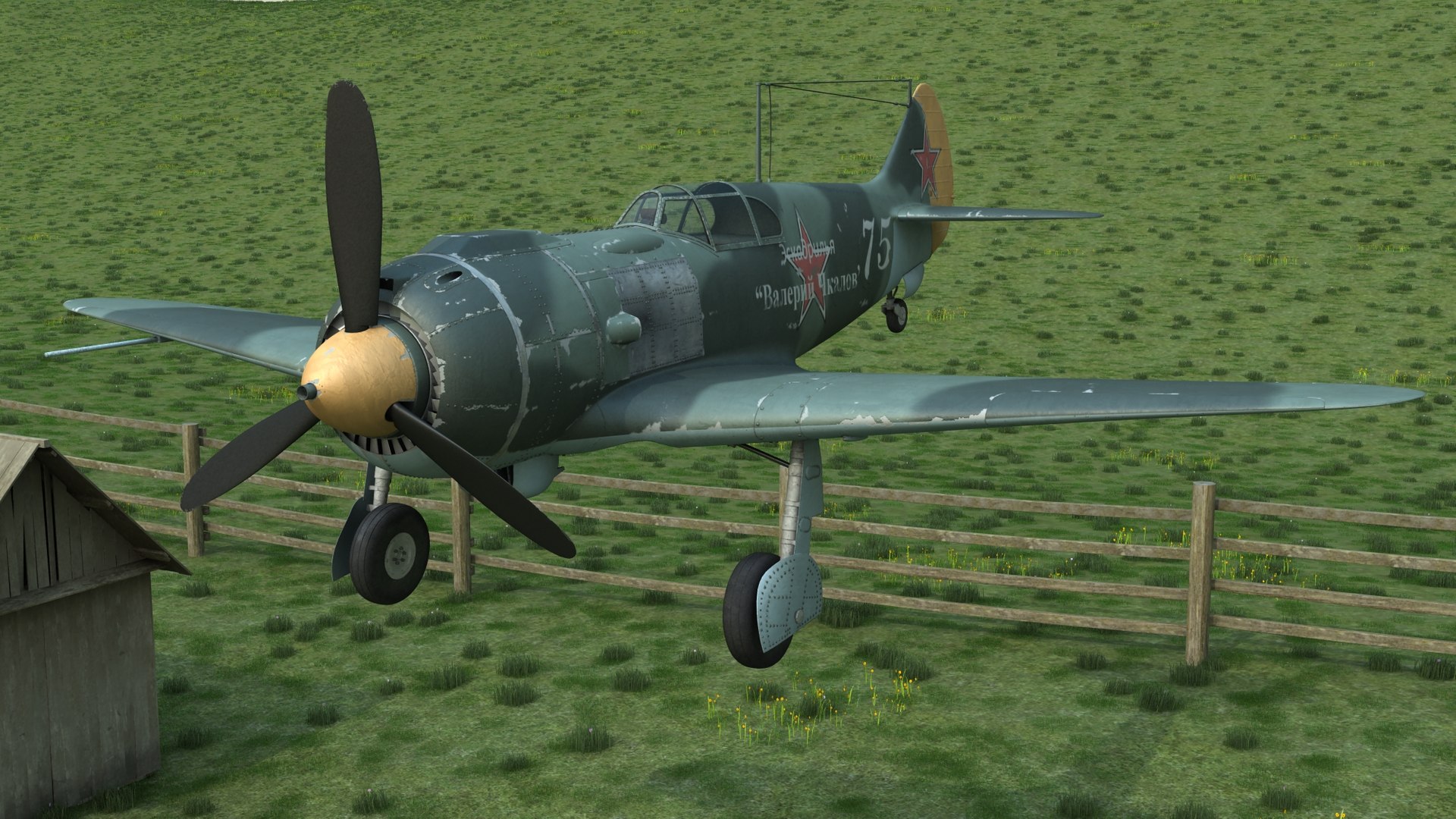 La-5 Soviet Fighter 5 3d Model